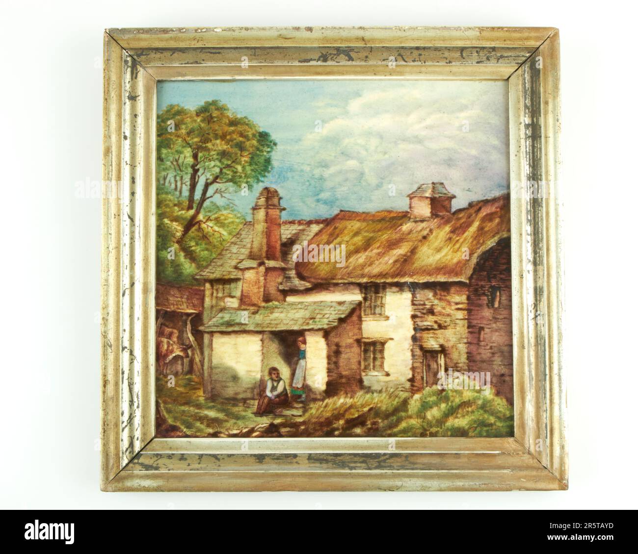 Antique 1880s hand painted Minton Arts and Crafts country cottage ...