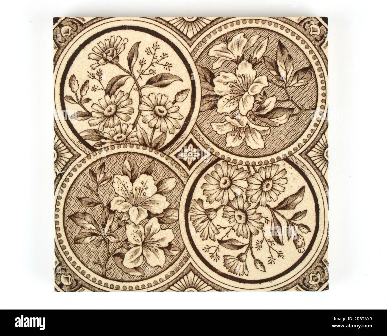 Antique 1880s Thomas Boote Aesthetic Movement transfer printed four ...