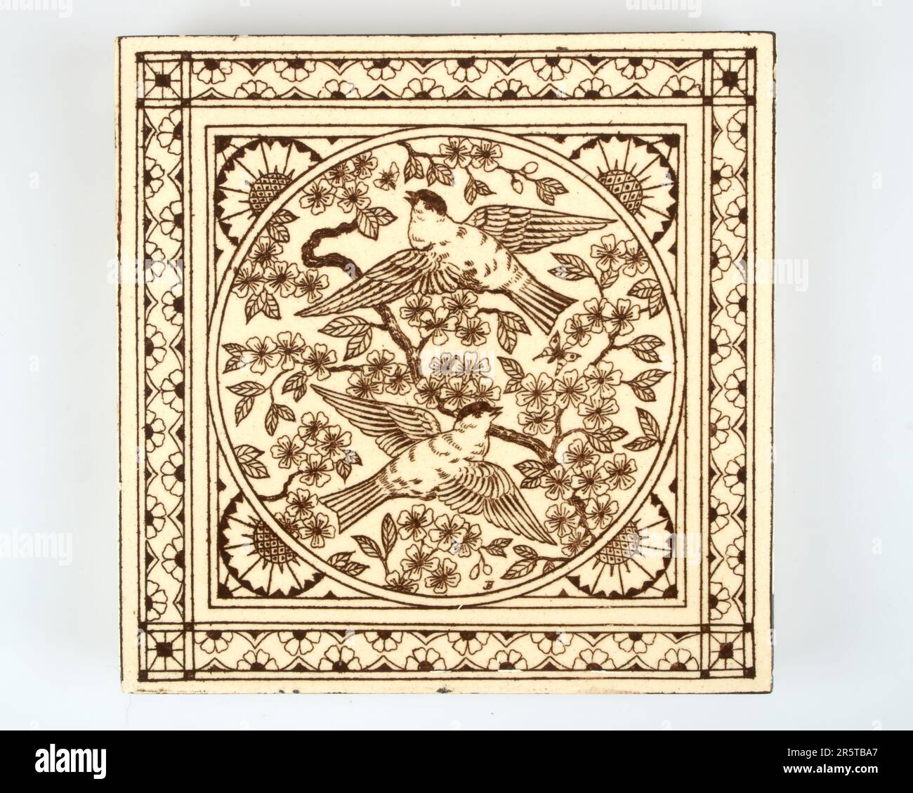 Antique 1880s Minton Aesthetic Movement birds and butterfly pottery ...