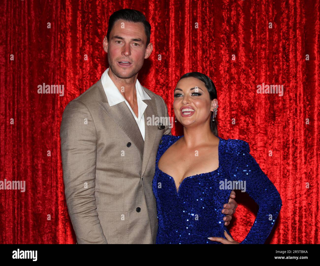 Manchester. UK. James Farrar and Shona McGarty at the British Soap ...
