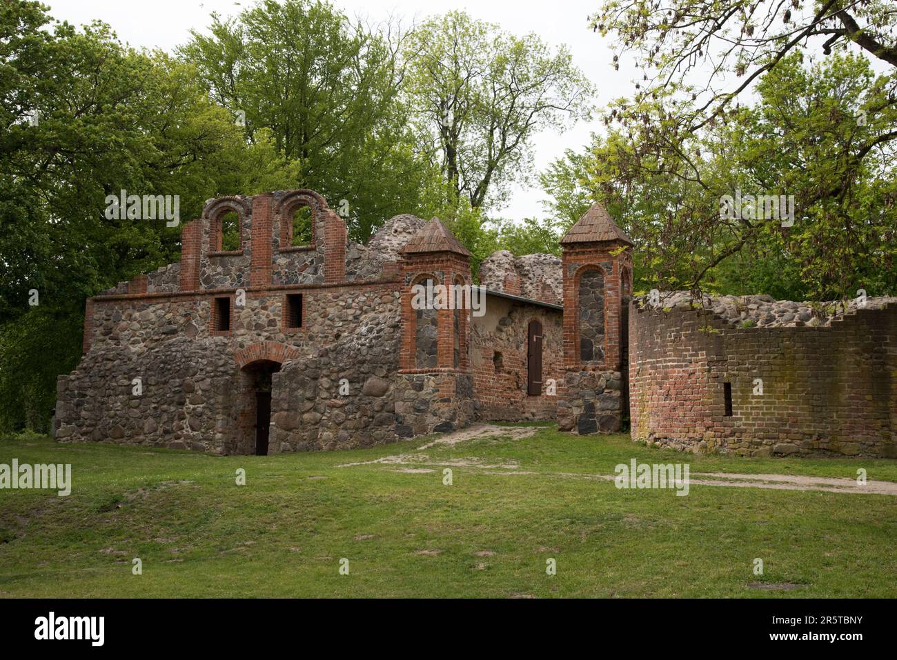 Build around 1250 the water castle Gerswalde in Uckermark county in ...