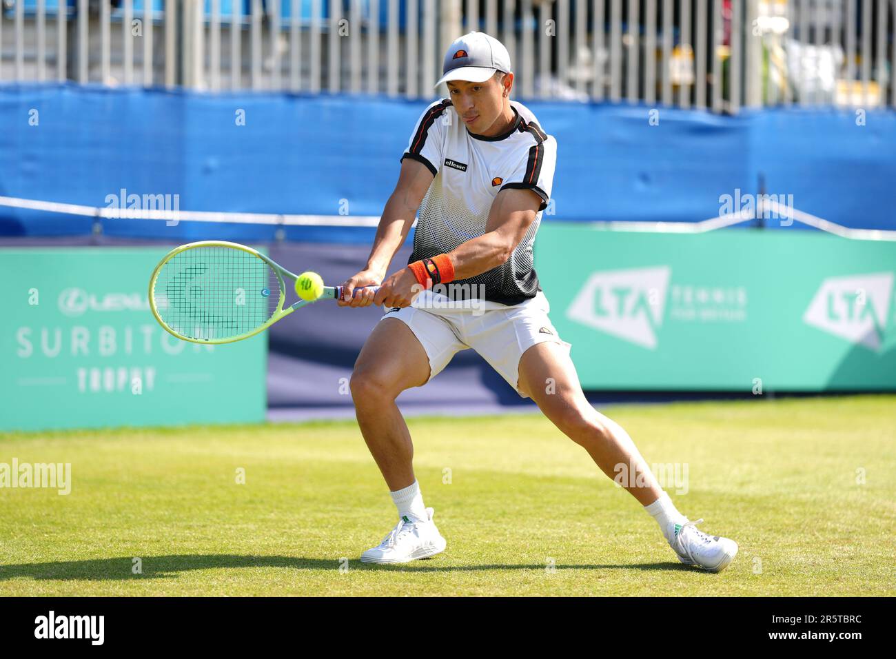 Great Britain's Ryan Peniston in action against Czech Republic's Jiri ...