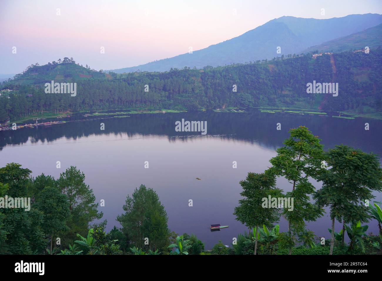 Telaga Menjer or Lake Menjer in Wonosobo, Central java, Indonesia ...