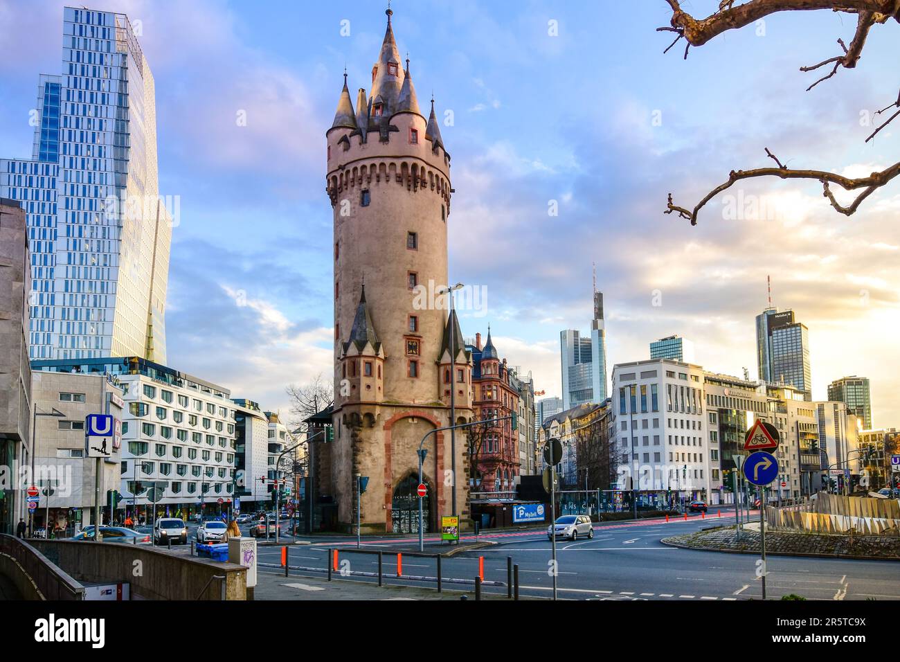 This is an image of the Eschenheimer Turm, a tower in the city of ...