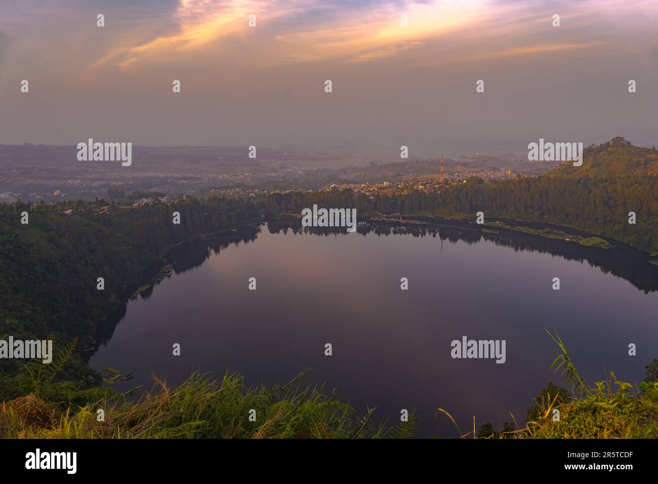 Telaga Menjer or Lake Menjer in Wonosobo, Central java, Indonesia ...