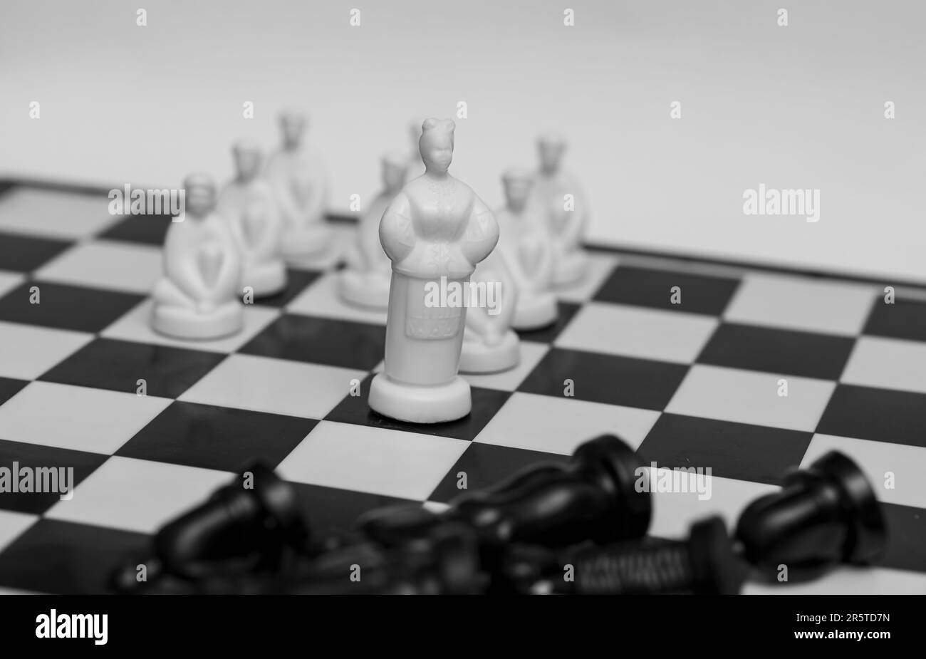 Ukrainian chess with Gogol's heroes on the board symbolizes battle and ...