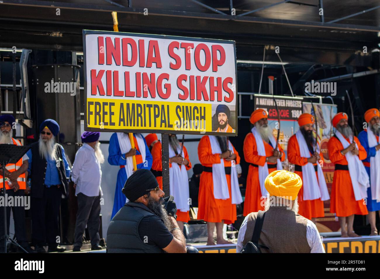 London, United Kingdom - June 4th 2023: Sikh diaspora in the UK held a ...