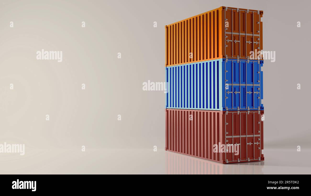 Assorted shipping containers hi-res stock photography and images - Alamy