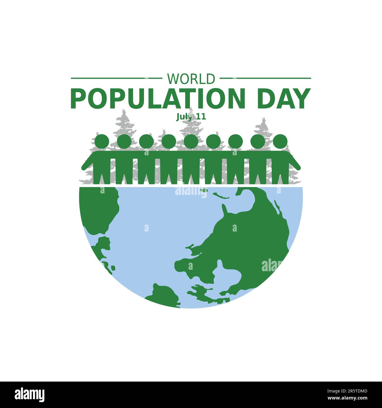 World Population Day, creative concept design for banner or poster ...
