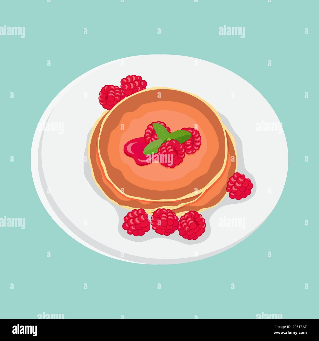 Pancake top view Stock Vector Images - Alamy