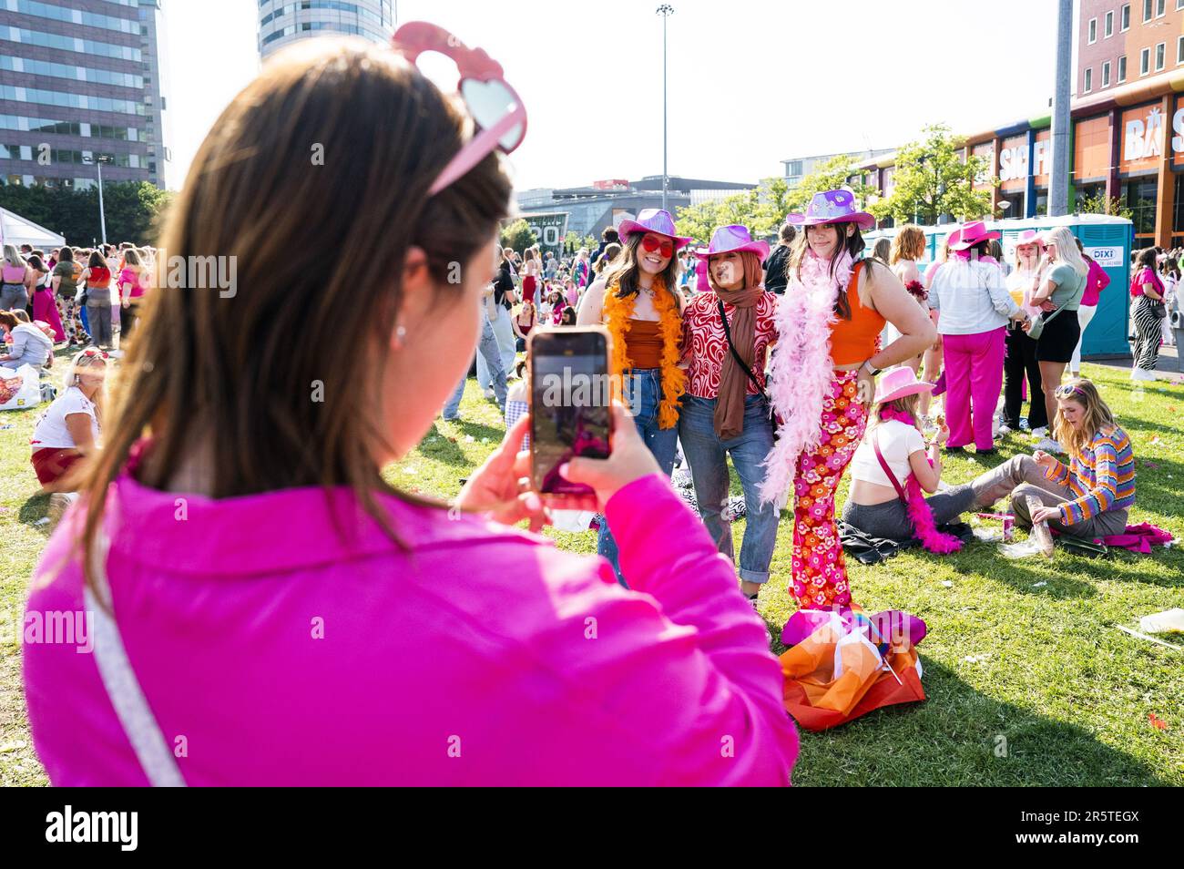 AMSTERDAM - Concertgoers at the Johan Cruijff ArenA, prior to Harry ...