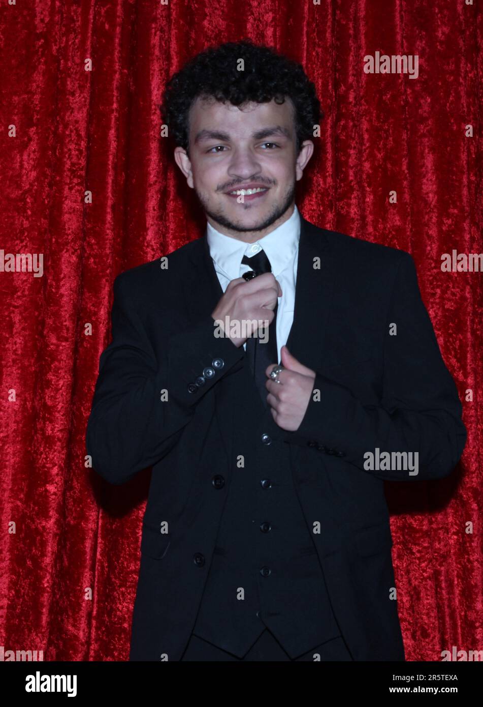 Manchester. UK. Alex Bain at the British Soap Awards 2023. The Lowry ...