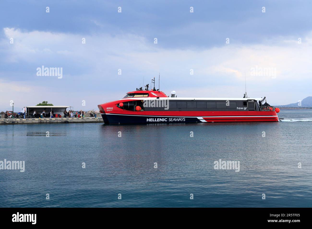 Hellenic Seaways Aero 2 fast ferry, Megaloxori, Agistri, Saronic ...