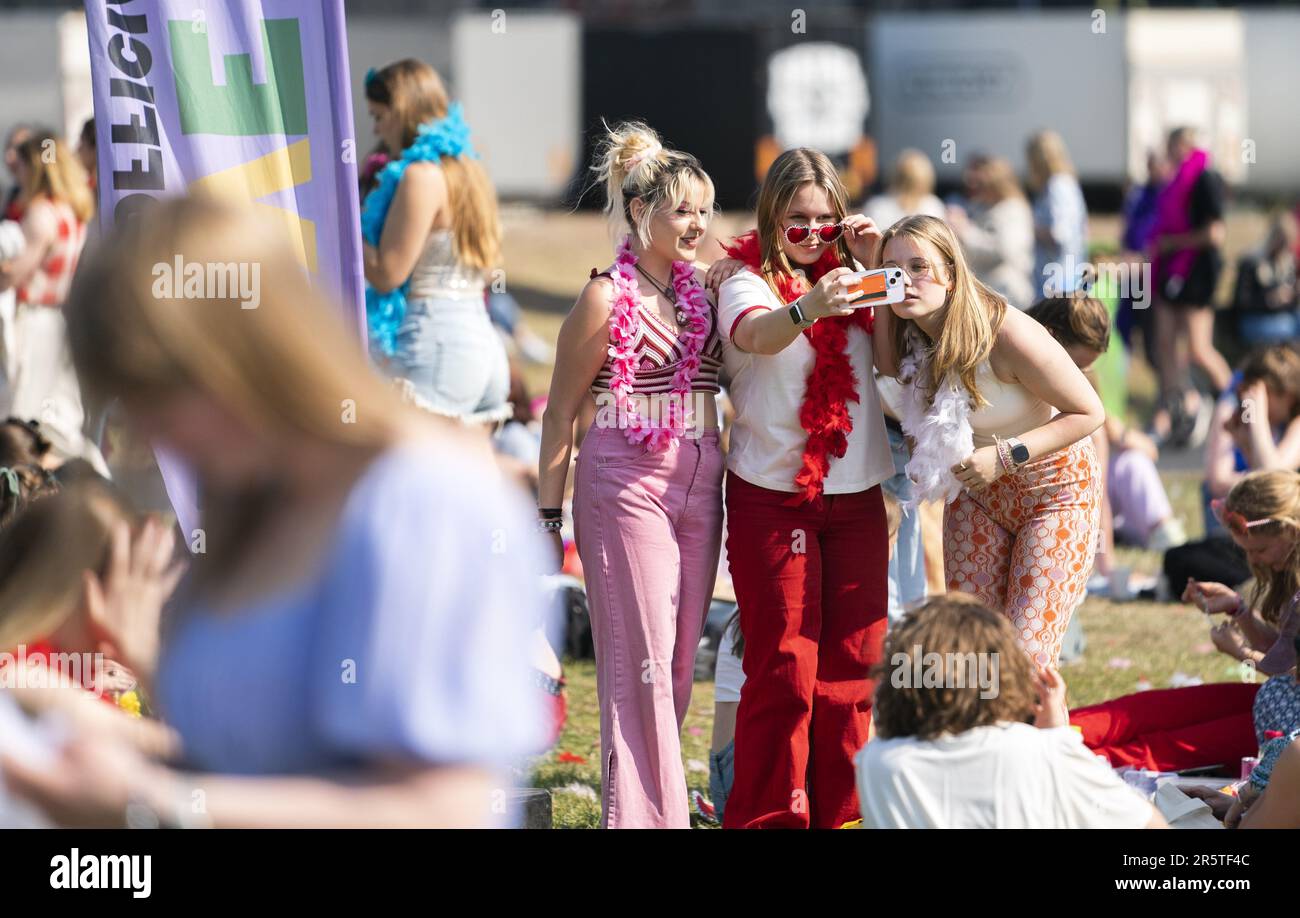 AMSTERDAM - Concertgoers at the Johan Cruijff ArenA, prior to Harry ...
