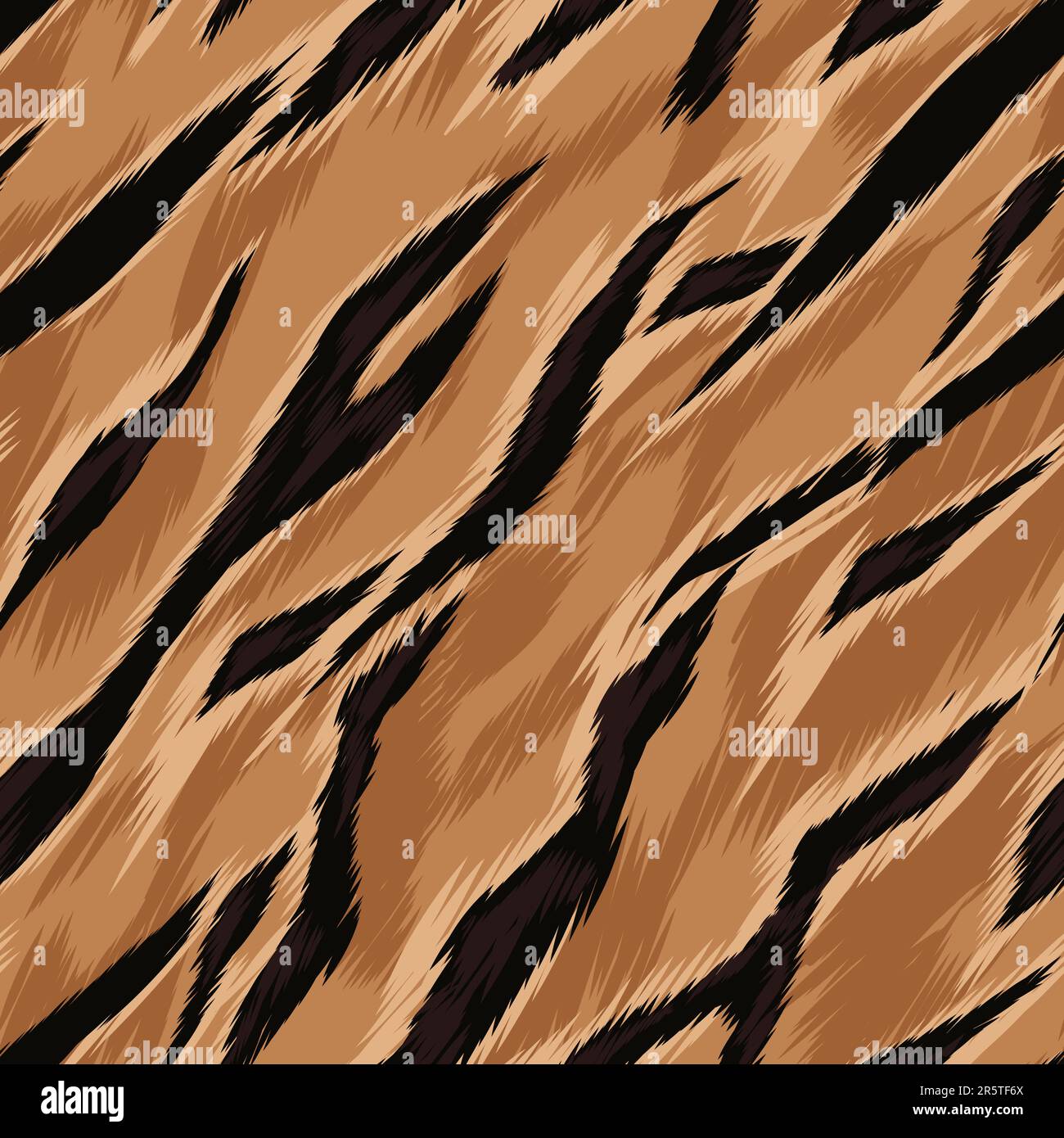 Seamless tiger skin pattern. Vector exotic african animal texture Stock ...