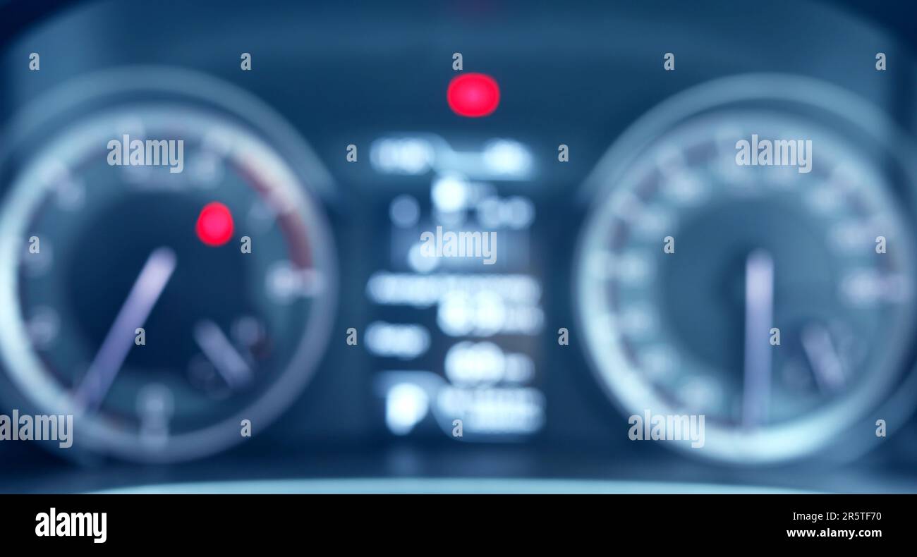 Blurred car speedometer. soft focus light speedometer Stock Photo - Alamy