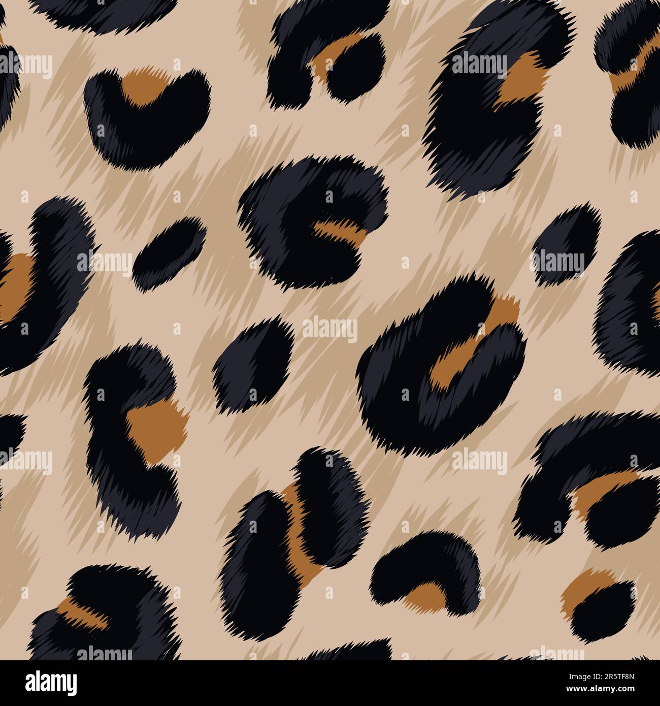 Seamless leopard or cheetah skin pattern. Vector exotic african animal ...