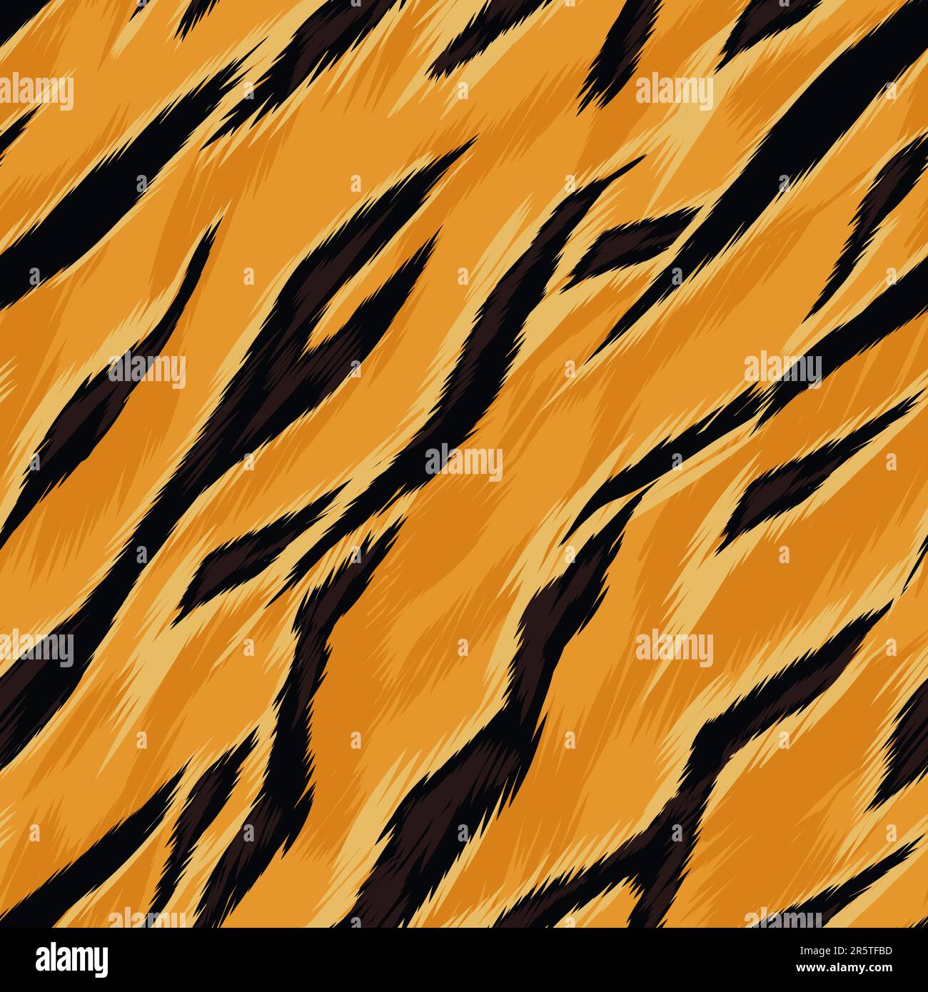 Seamless tiger skin pattern. Vector exotic african animal texture Stock ...