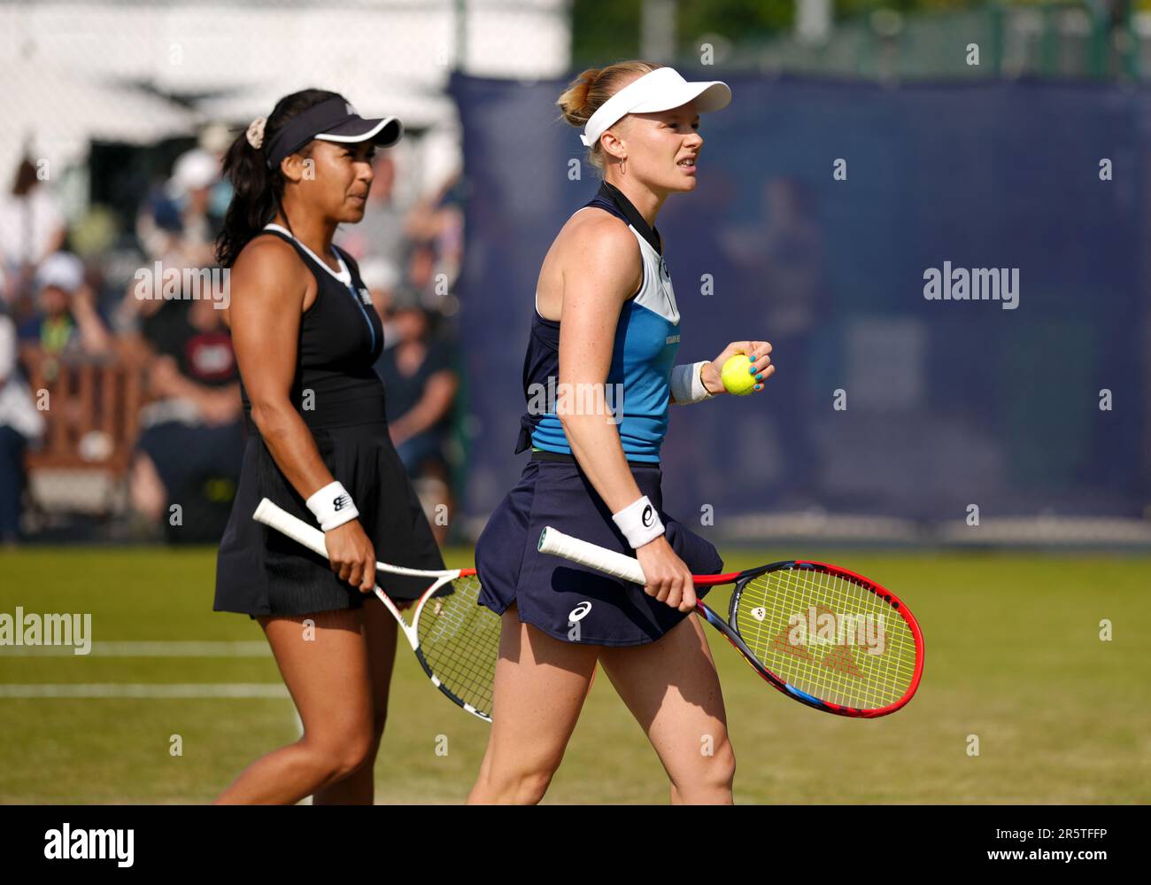Great Britain's Harriet Dart (right) and Heather Watson during their ...