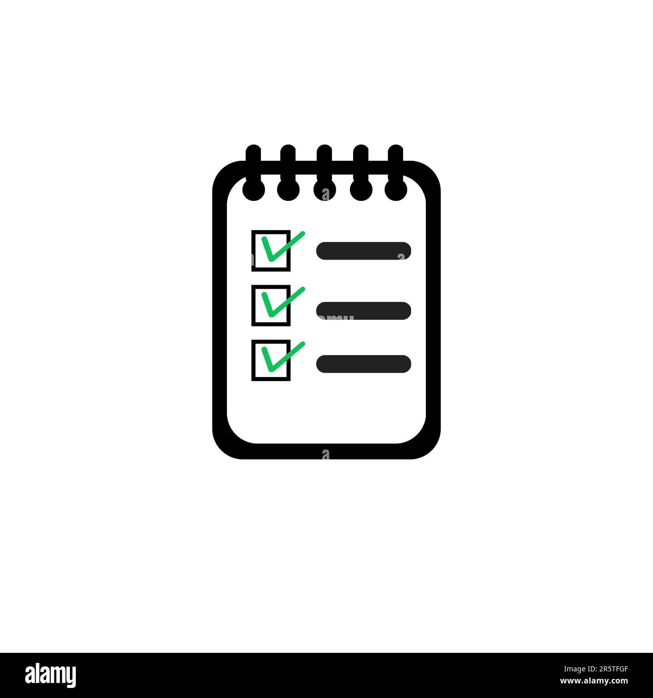 An illustration of a checklist icon on a white background Stock Photo ...