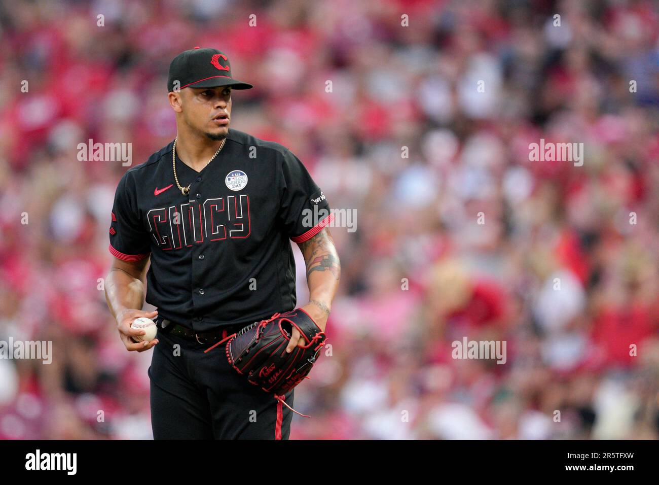Cincinnati Reds relief pitcher Fernando Cruz plays during a baseball ...