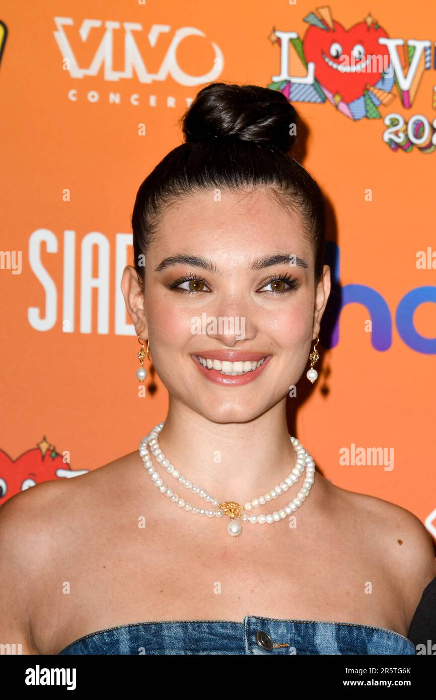 Maria Sole Pollio attends the photocall of presentation LoveMi concert ...