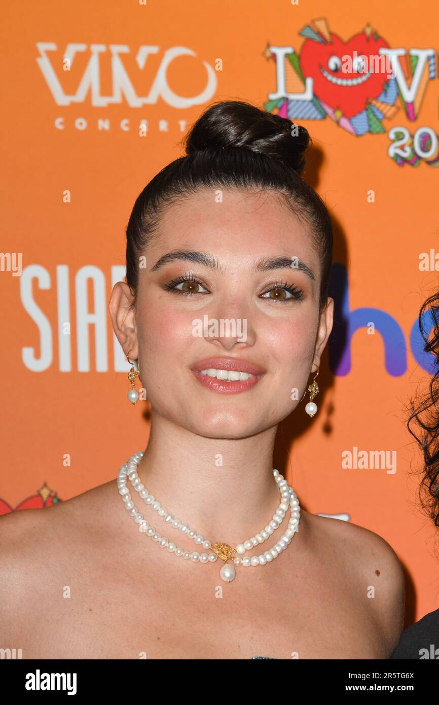 Maria Sole Pollio attends the photocall of presentation LoveMi concert ...