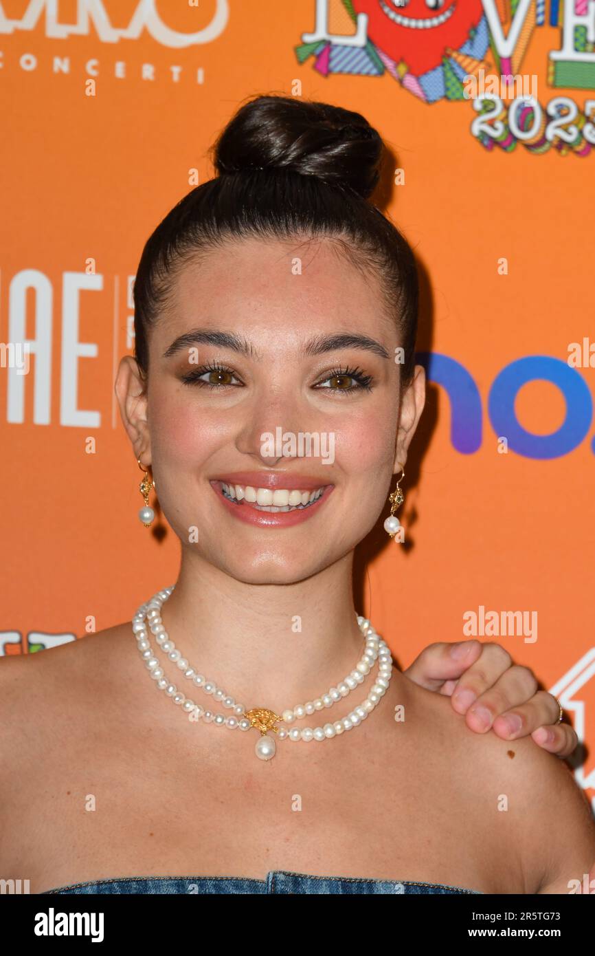 Maria Sole Pollio attends the photocall of presentation LoveMi concert ...