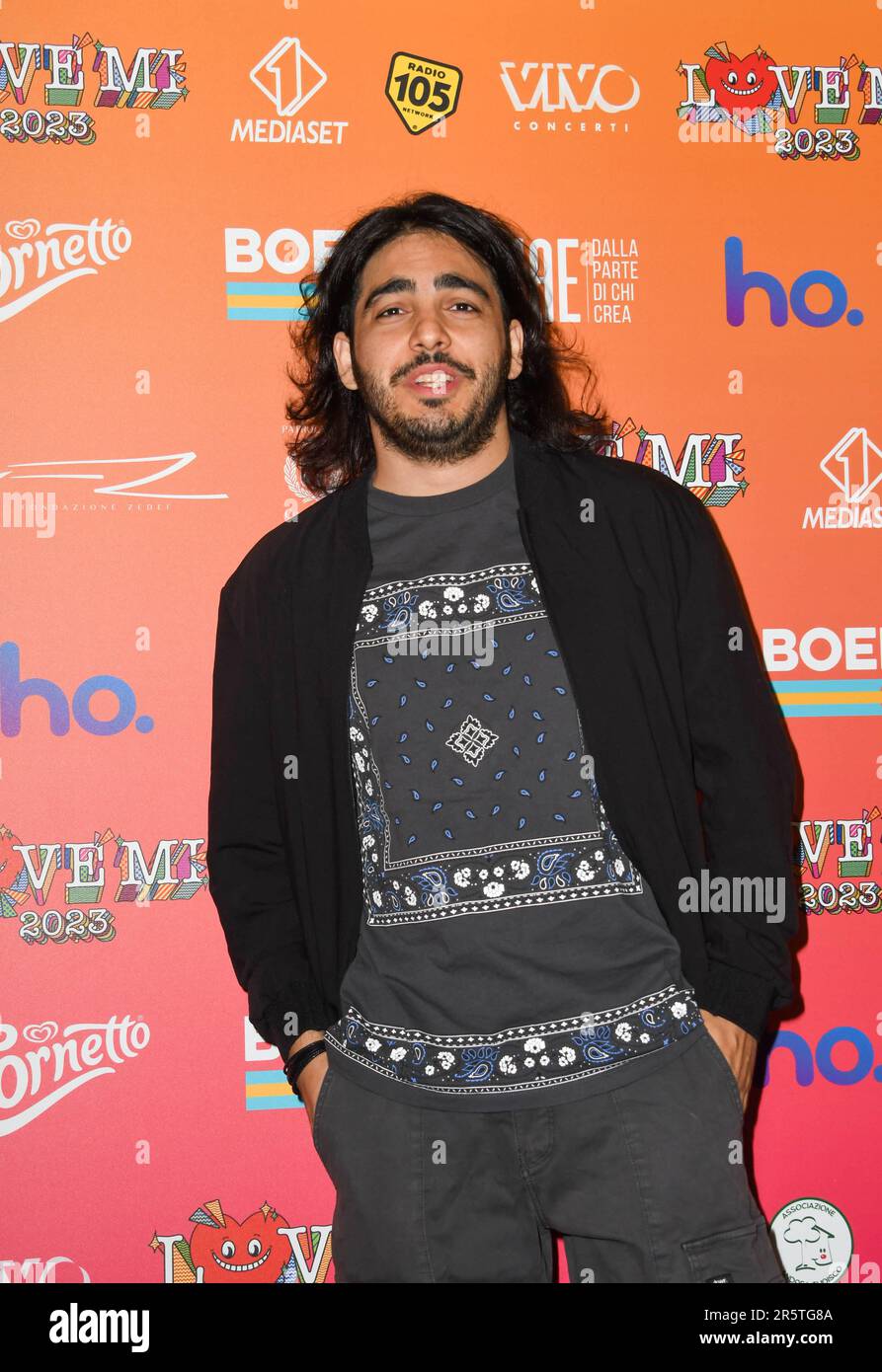 Max Angioni attends the photocall of presentation LoveMi concert in ...