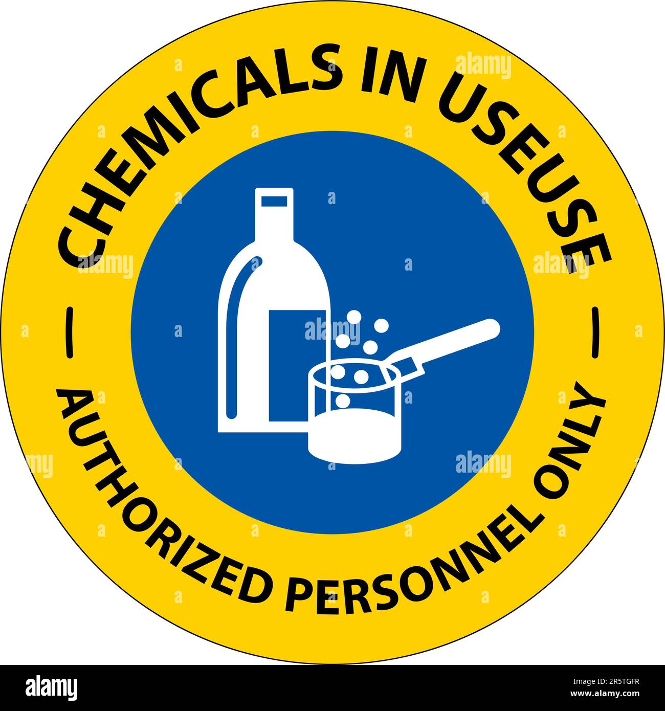 Notice Chemicals In Use Symbol Sign On White Background Stock Vector ...