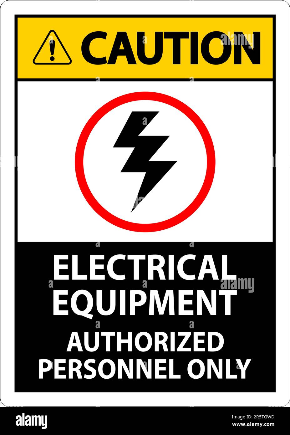 Electrical Safety Sign Caution, Electrical Equipment Authorized ...