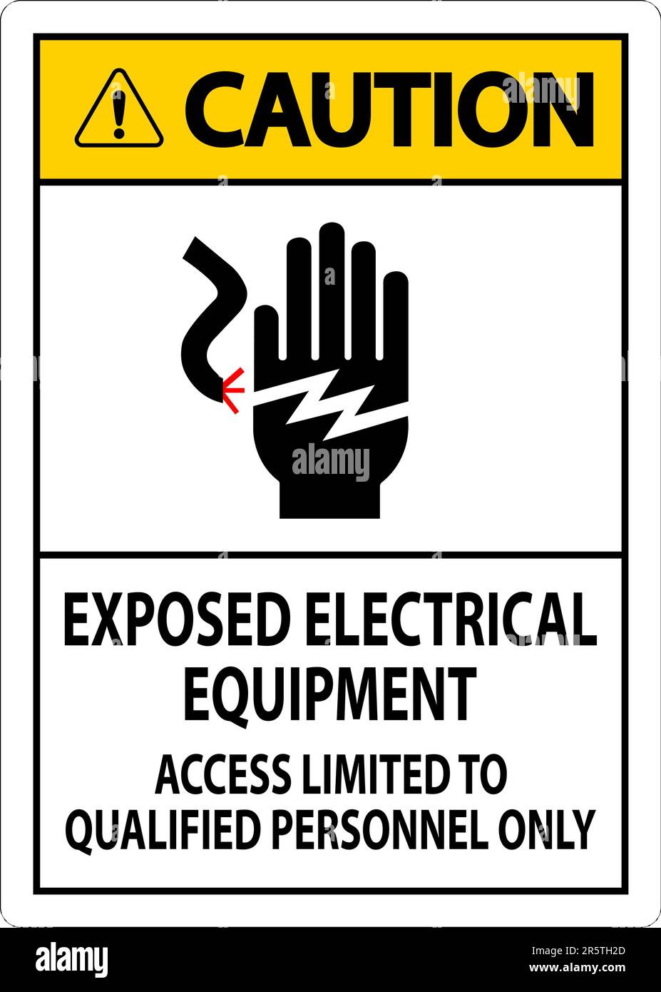 Caution sign exposed electrical equipment hi-res stock photography and ...