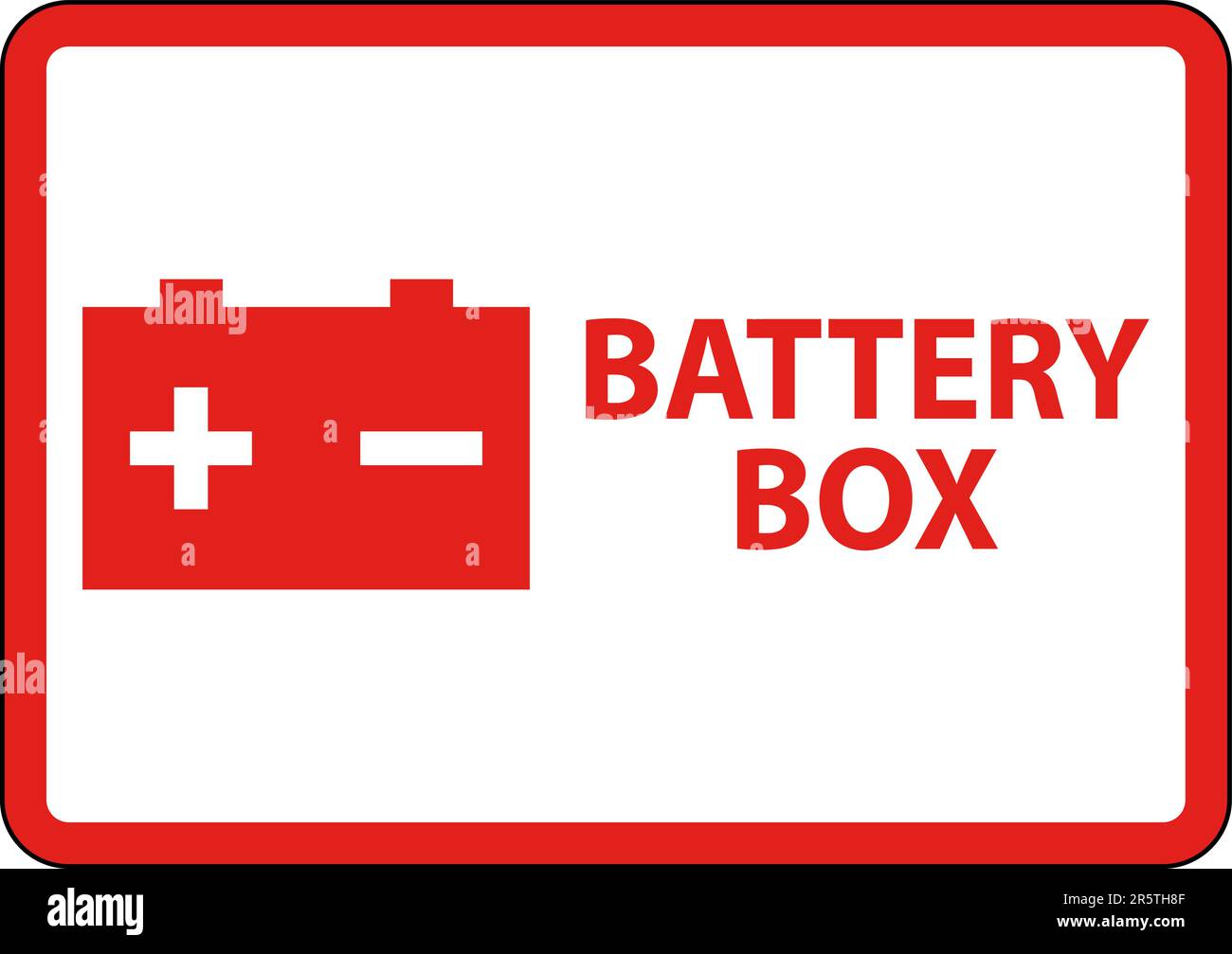 Symbol Battery Sign Battery Box On White Background Stock Vector Image ...
