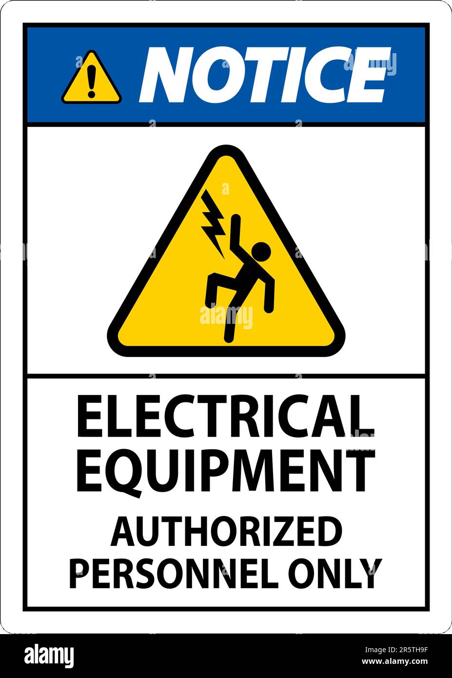 Notice Label Electrical Equipment, Authorized Personnel Only Stock ...