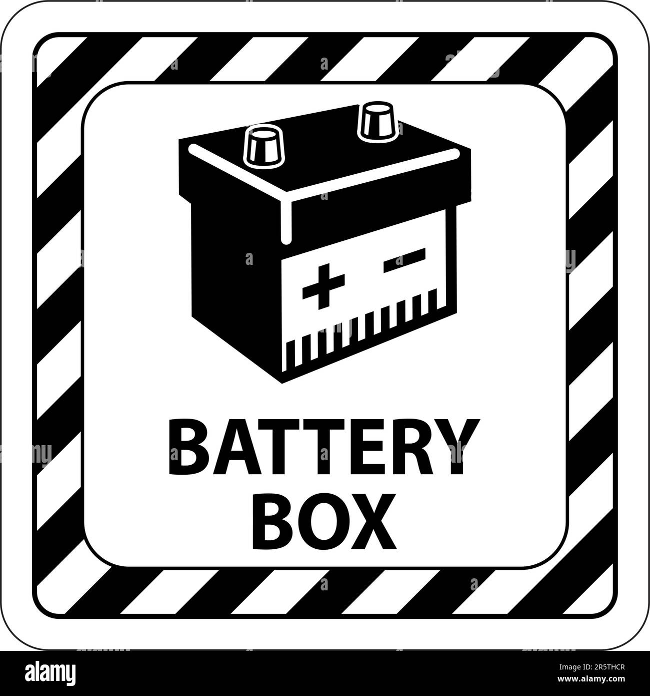 Symbol Battery Sign Battery Box On White Background Stock Vector Image ...