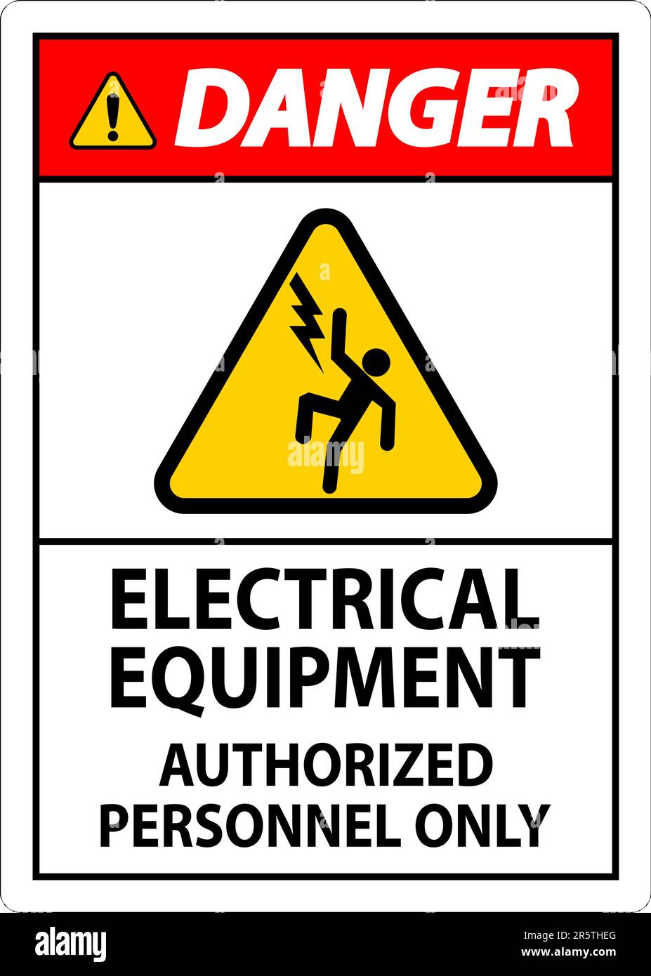 Danger Label Electrical Equipment, Authorized Personnel Only Stock ...