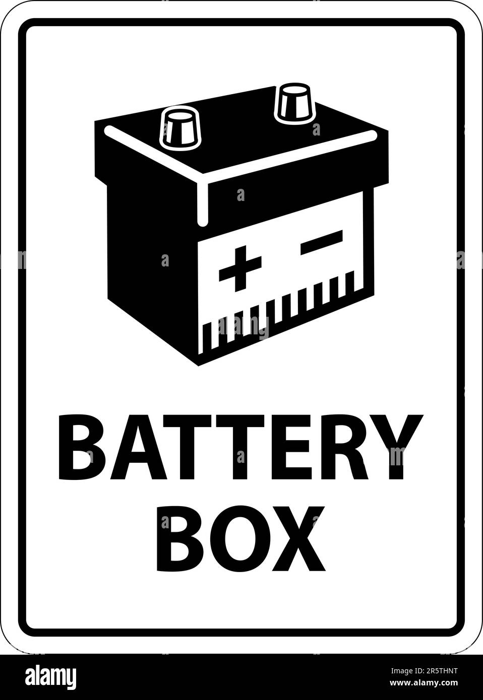 Symbol Battery Sign Battery Box On White Background Stock Vector Image ...