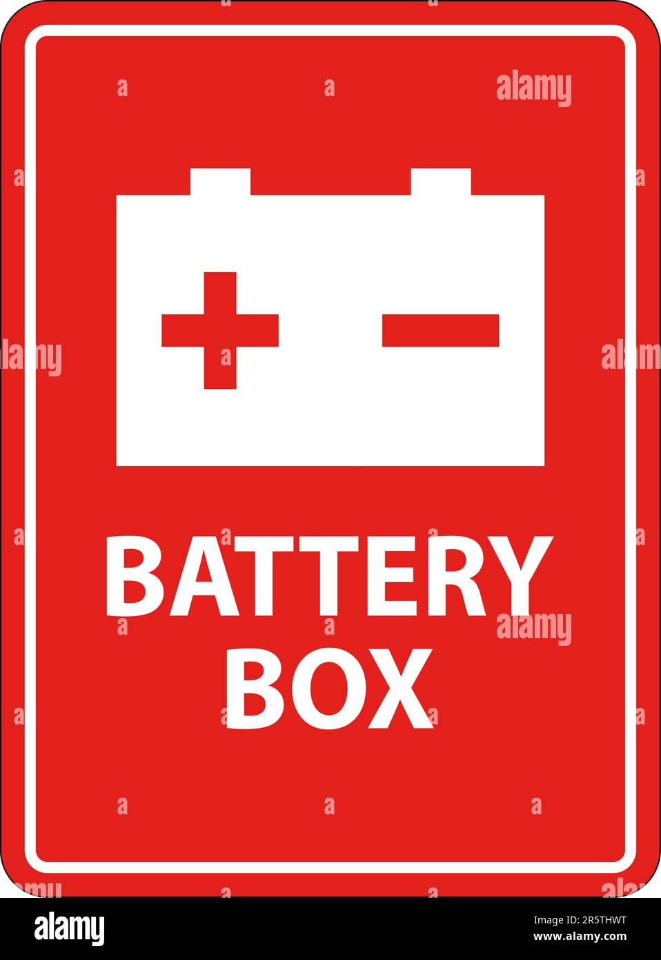 Symbol Battery Sign Battery Box On White Background Stock Vector Image ...