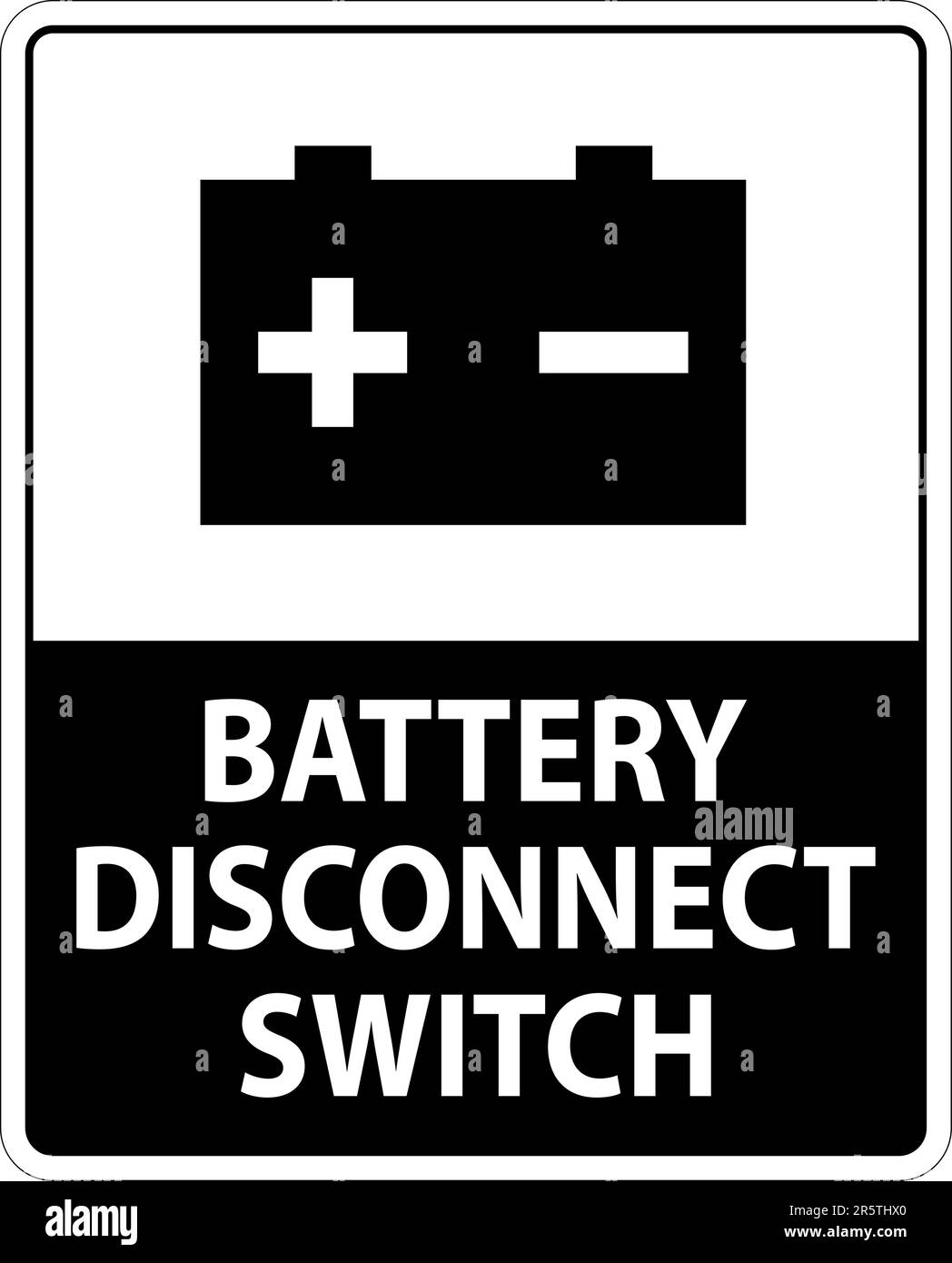 Battery Disconnect Switch Sign On White Background Stock Vector Image ...