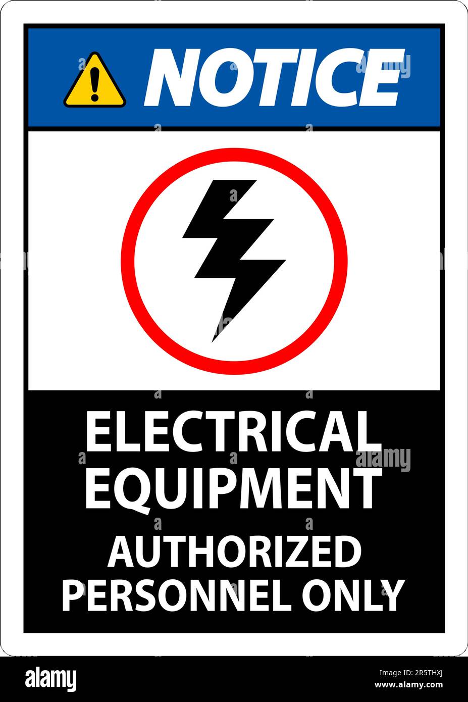 Electrical Safety Sign Notice, Electrical Equipment Authorized ...