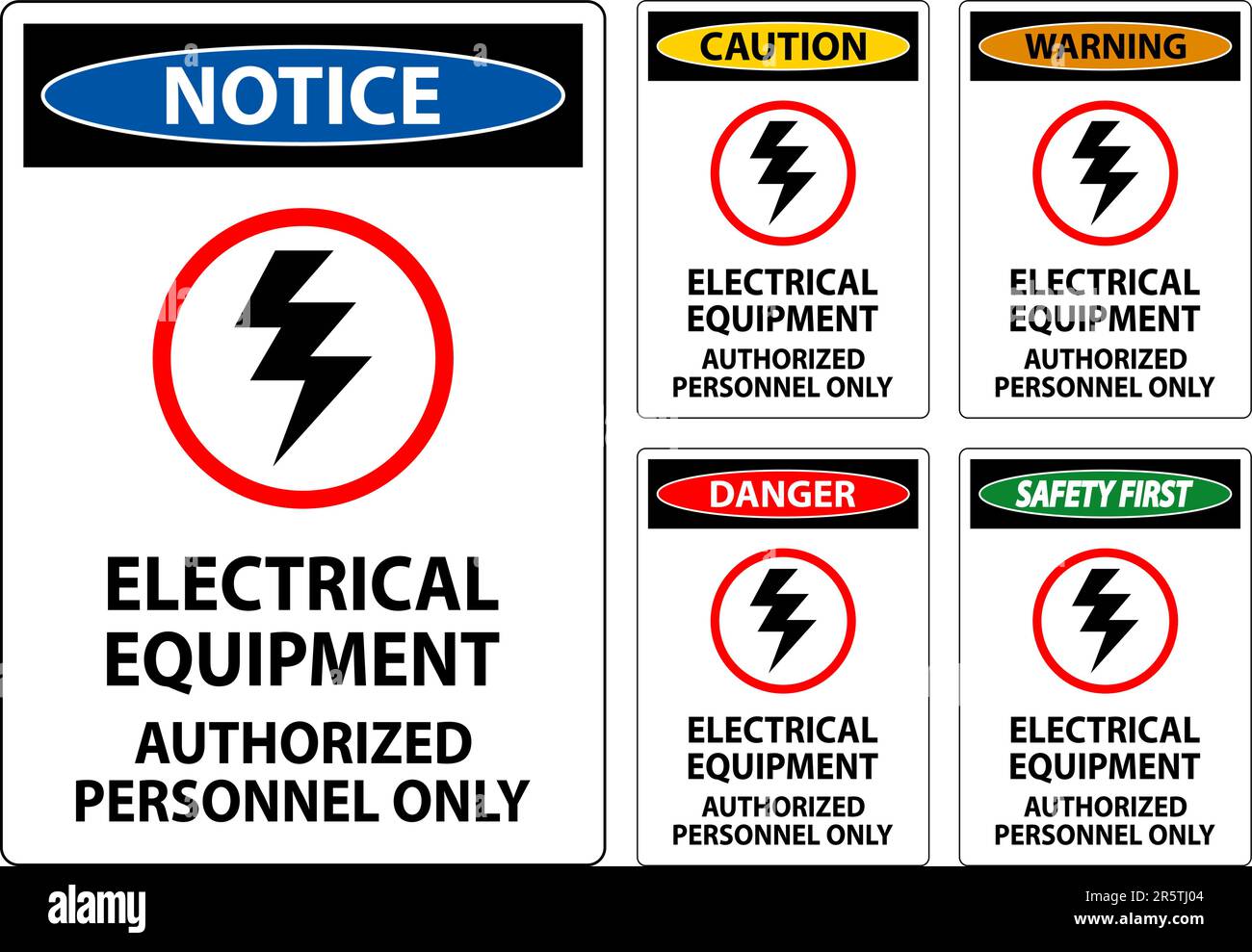 Electrical Safety Sign Danger, Electrical Equipment Authorized ...
