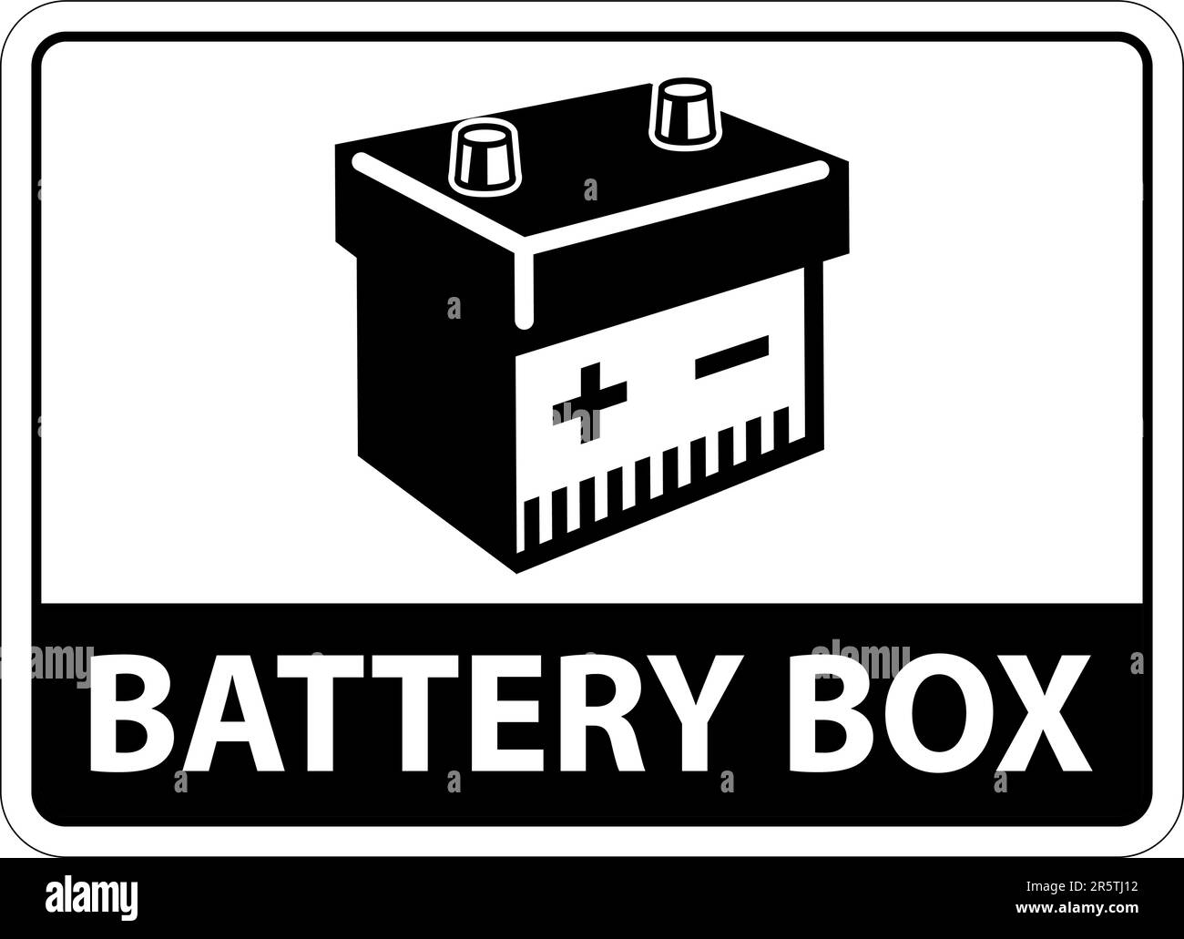 Symbol Battery Sign Battery Box On White Background Stock Vector Image ...
