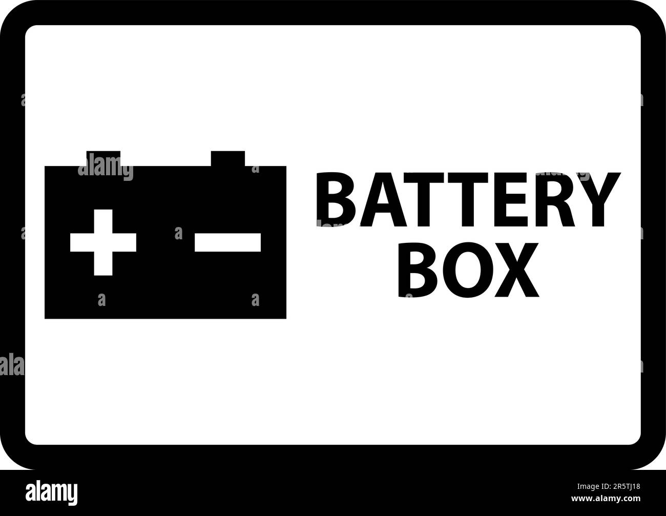 Symbol Battery Sign Battery Box On White Background Stock Vector Image ...