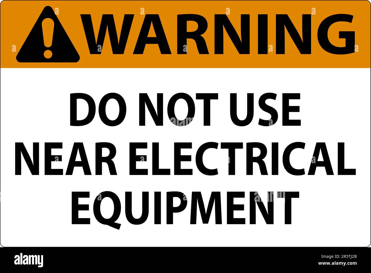 Warning Do Not Use Near Electrical Equipment Stock Vector Image & Art ...
