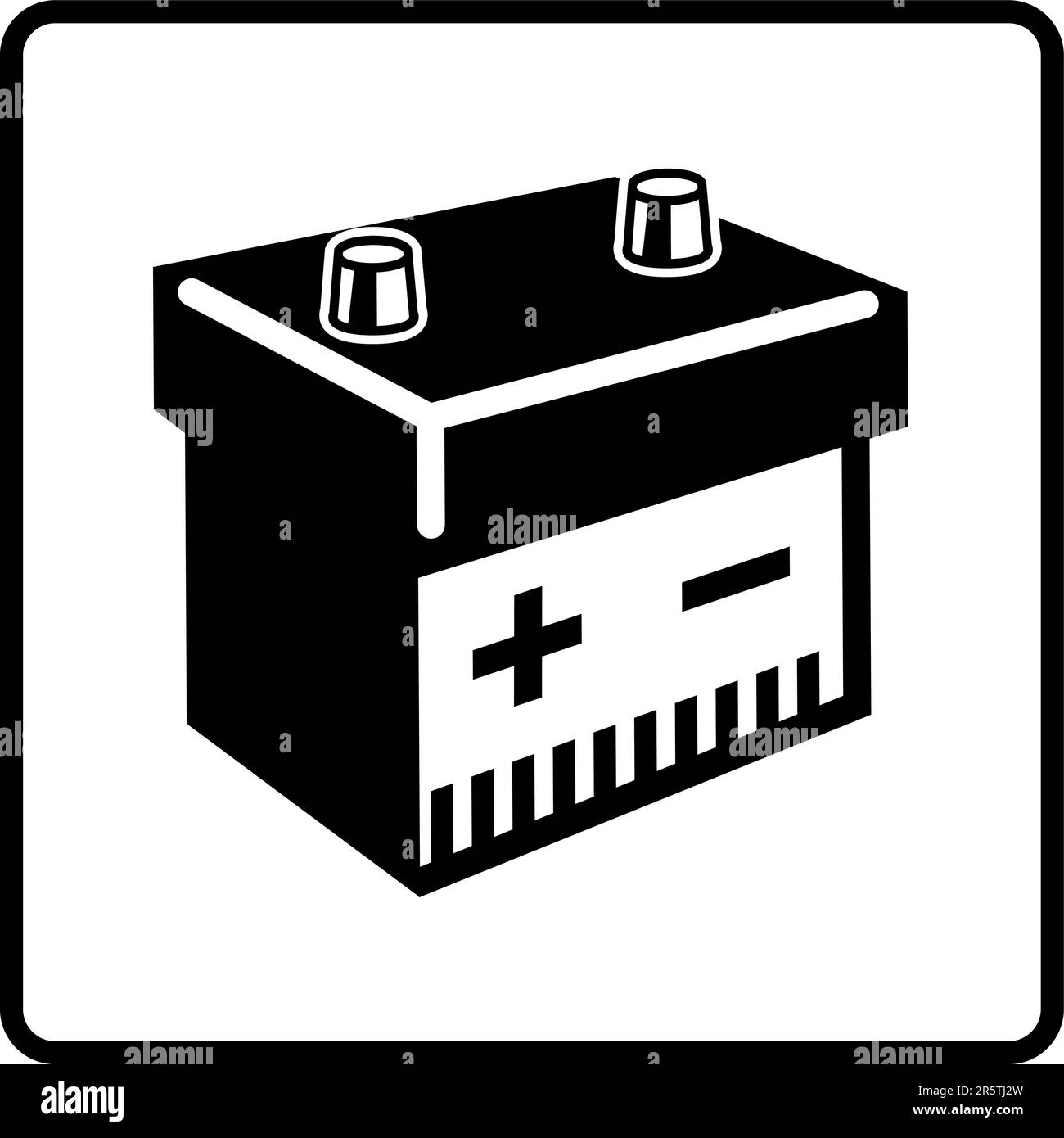 Symbol Battery Sign Battery Box On White Background Stock Vector Image ...