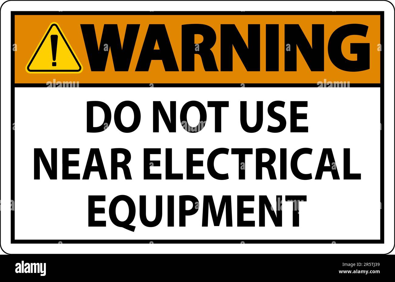 Warning Do Not Use Near Electrical Equipment Stock Vector Image & Art ...