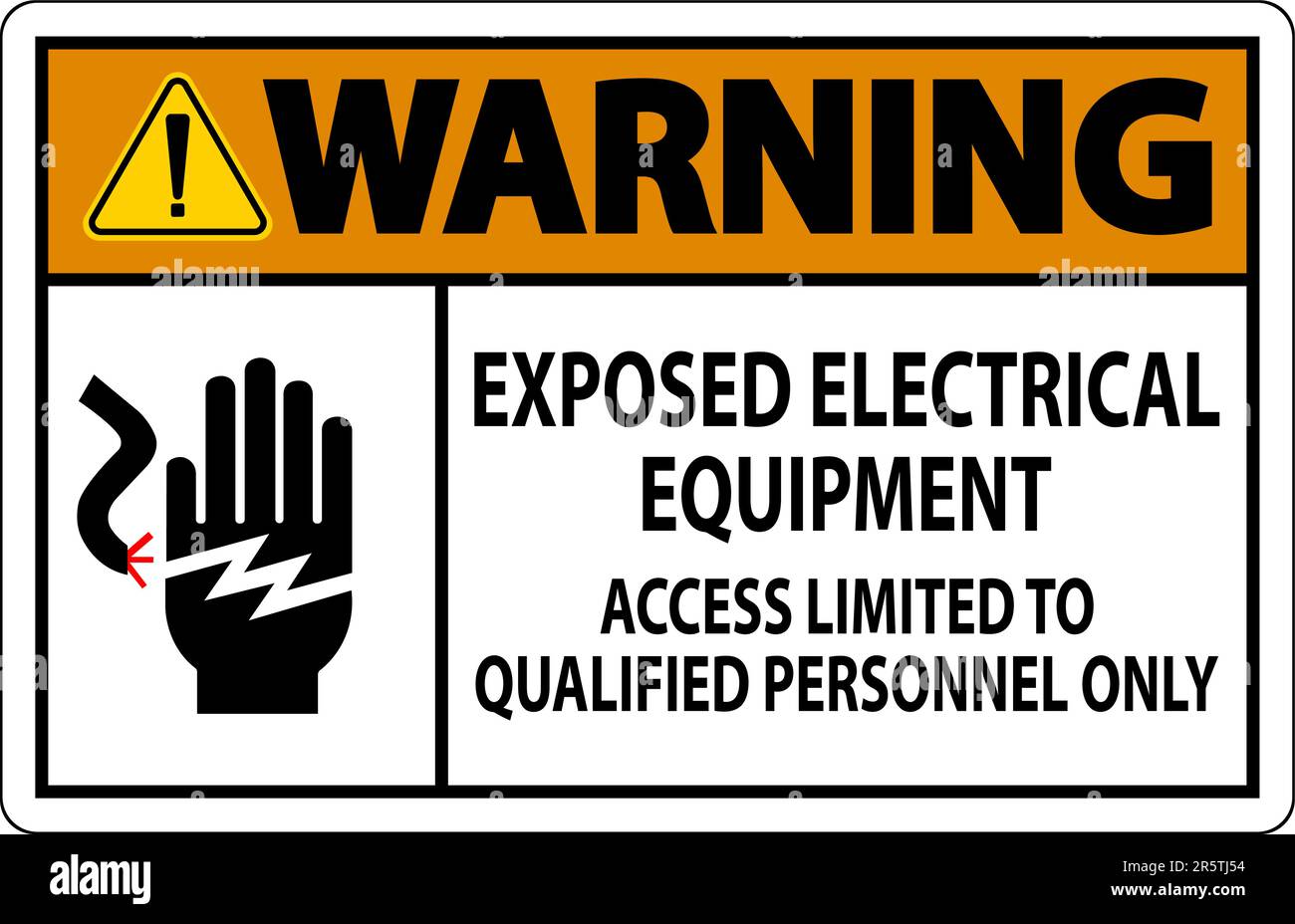 Warning Sign Exposed Electrical Equipment, Access Limited To Qualified ...