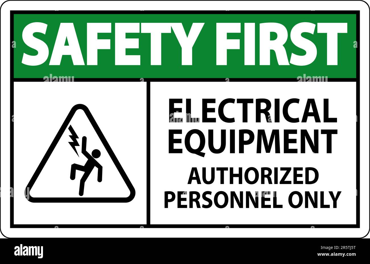 Safety First Label Electrical Equipment, Authorized Personnel Only ...