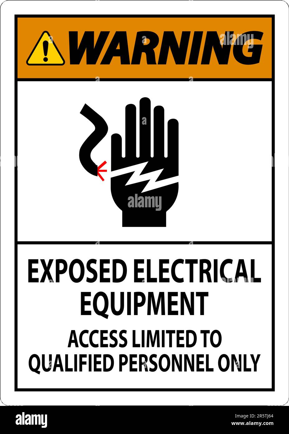 Warning Sign Exposed Electrical Equipment, Access Limited To Qualified ...
