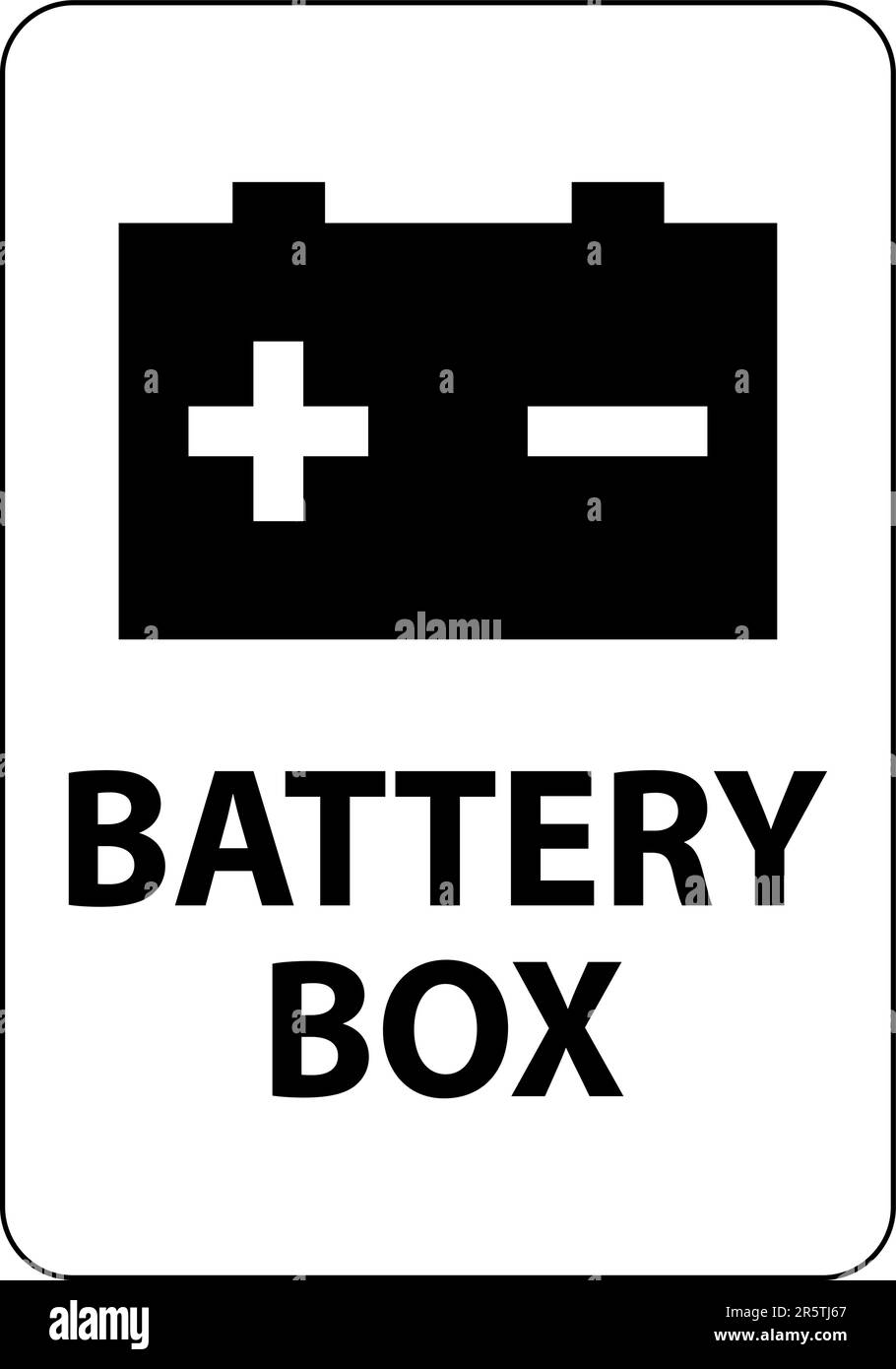 Symbol Battery Sign Battery Box On White Background Stock Vector Image ...